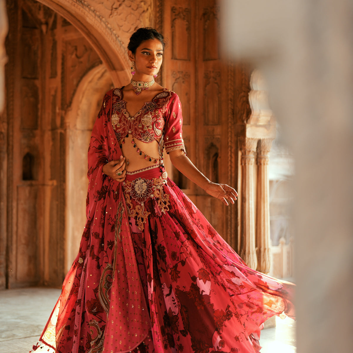 Sapna Rai in Mehar Lehenga Set – Isha Gupta Tayal